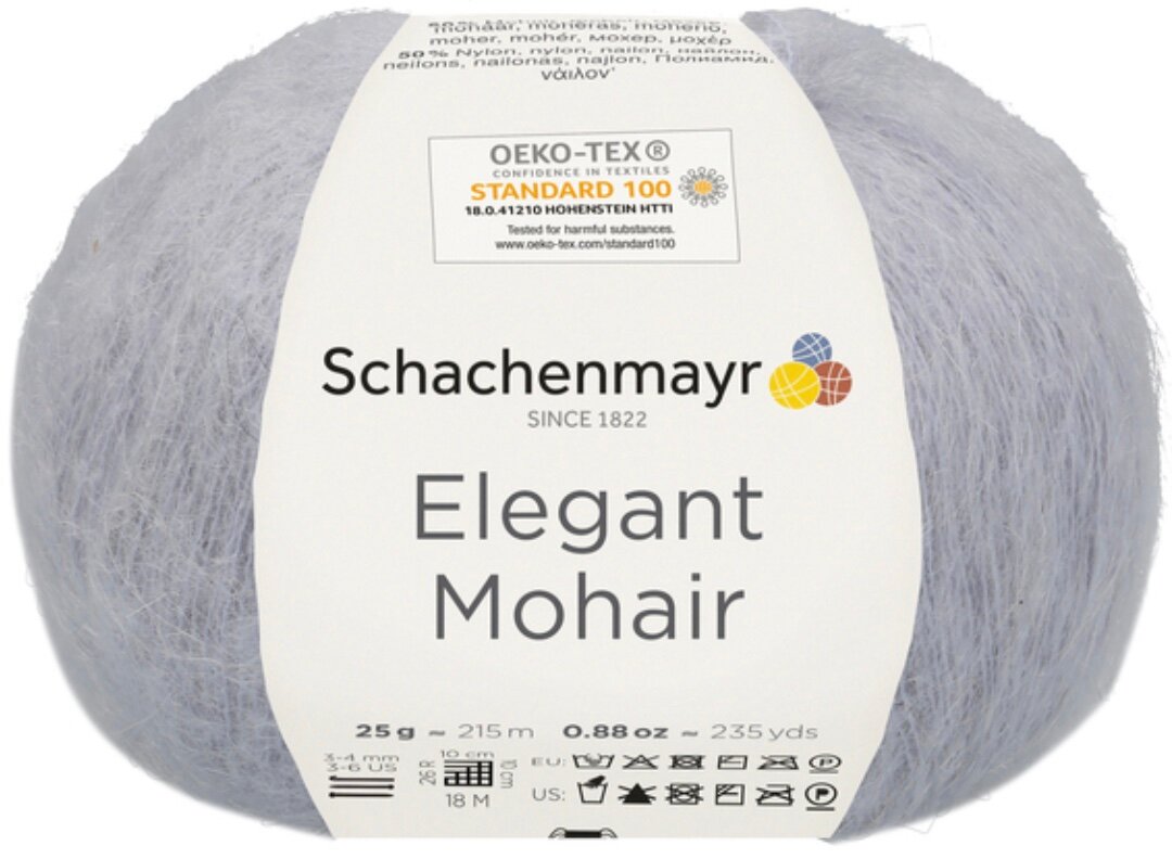 Elegant Mohair /Элегант Мохер/ пряжа Schachenmayr, MEZ, 9807003 (00090, silber (серебро), серый)