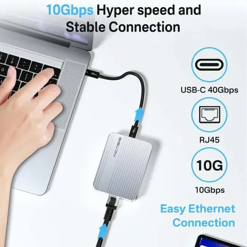 Acasis сетевая карта USB-C 10 Гбит/с — фото 1