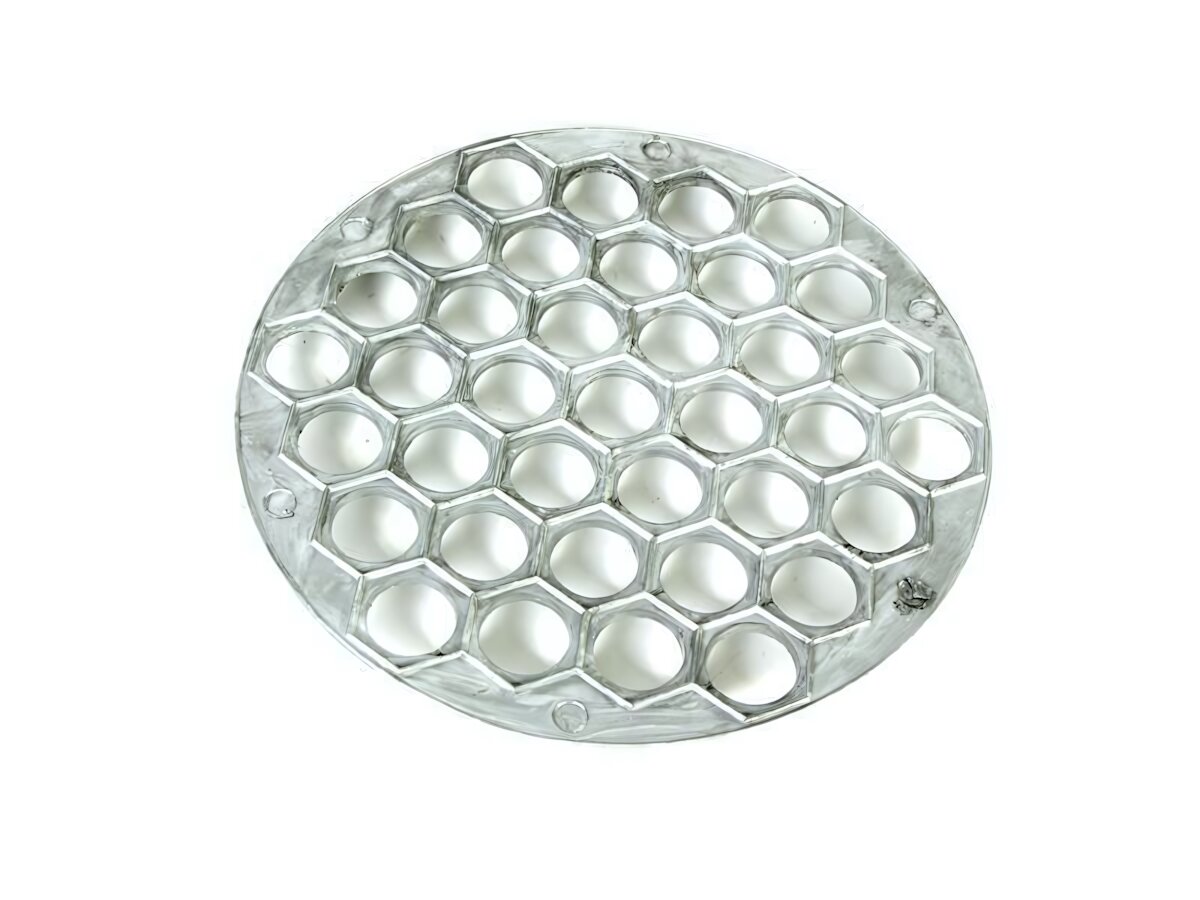 Пельменница круглая с 24 ячейками, литой алюминий, для лепки пельменей и вареников