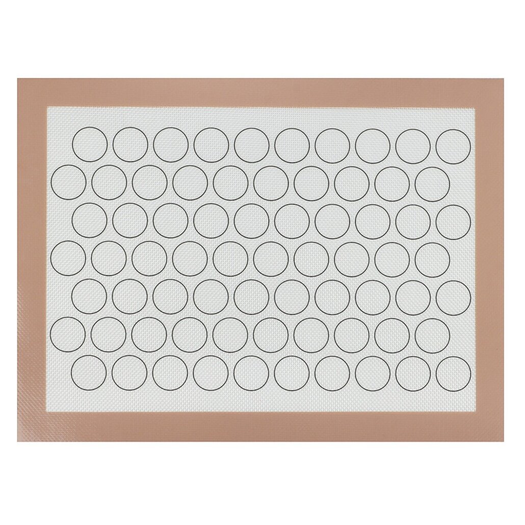 Коврик силиконовый для раскатки теста 40х30см, безопасный, с разметкой, устойчив в духовке