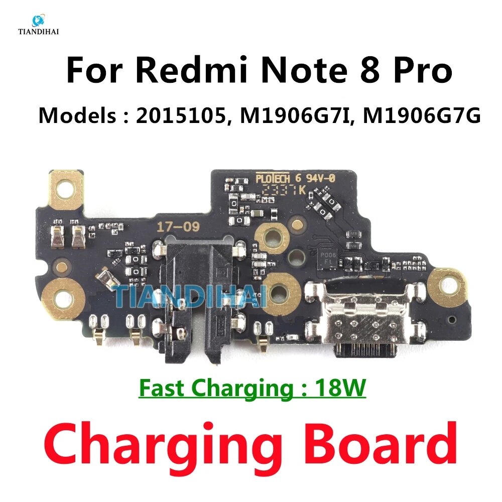 Для Xiaomi Redmi Note 8 Pro USB-разъем для зарядки, разъем для зарядного устройства, док-станция, основная плата SUB, гибкий кабель, микрофон Note8 Pro Note 8 Pro USB