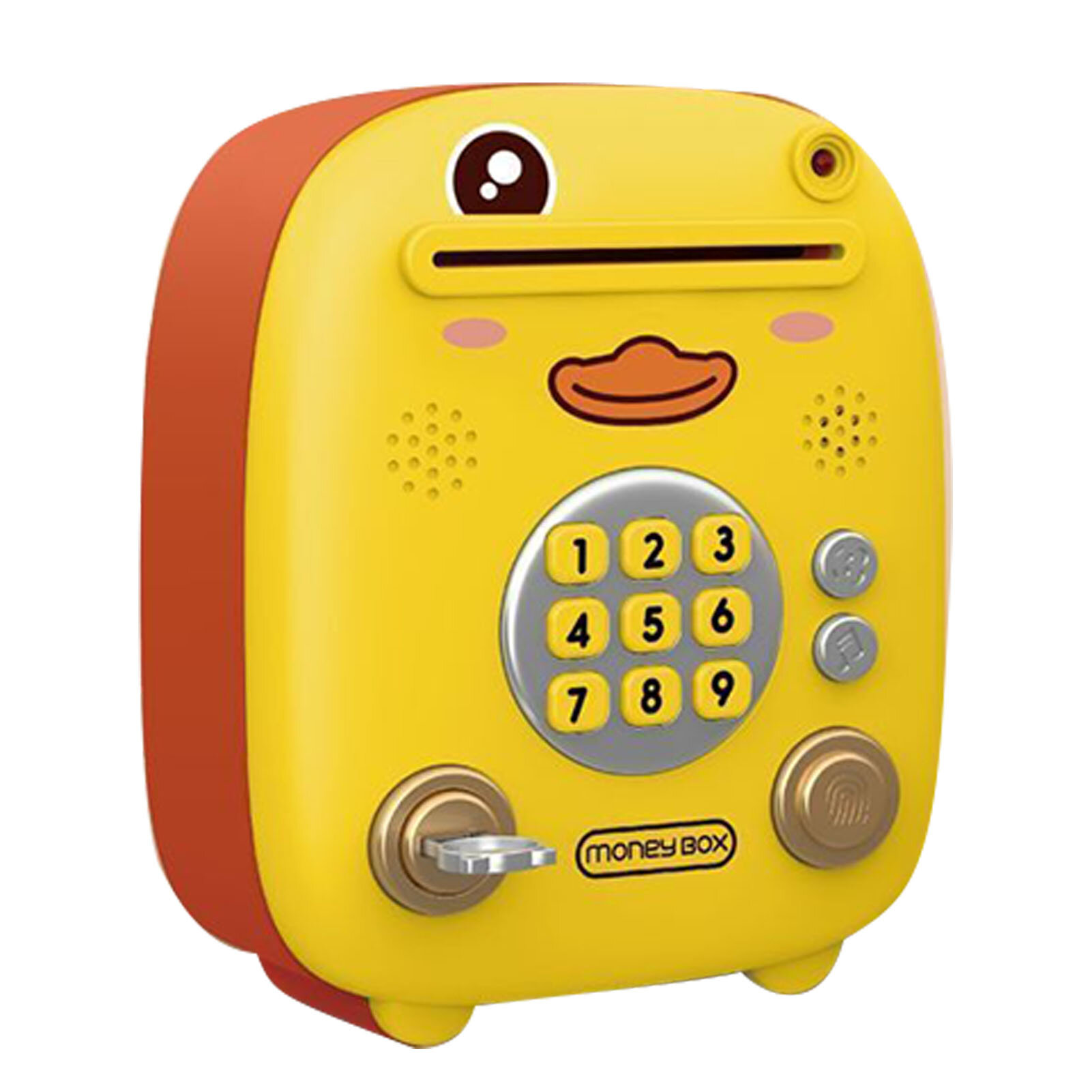 Мини-копилка, электронная копилка для пения, ящик для хранения денег с паролем отпечатков пальцев, распознавание лиц, световая музыка для детей, мальчиков и девочек, маленькая утка