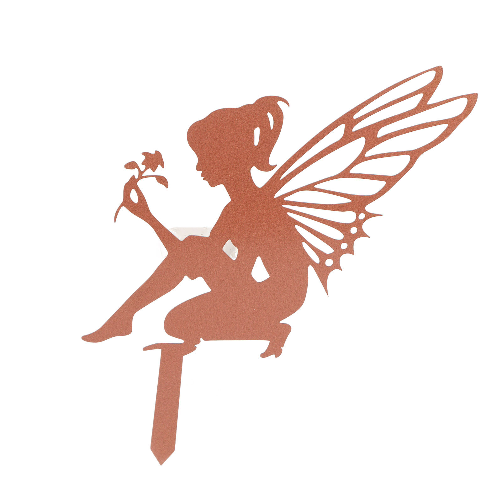 Декоративные садовые колышки в виде силуэта феи, металлические колышки для двора, декор для сада, весенний декор.