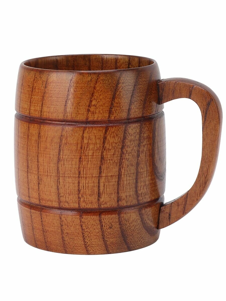 Деревянная пивная кружка с ручкой 300 мл