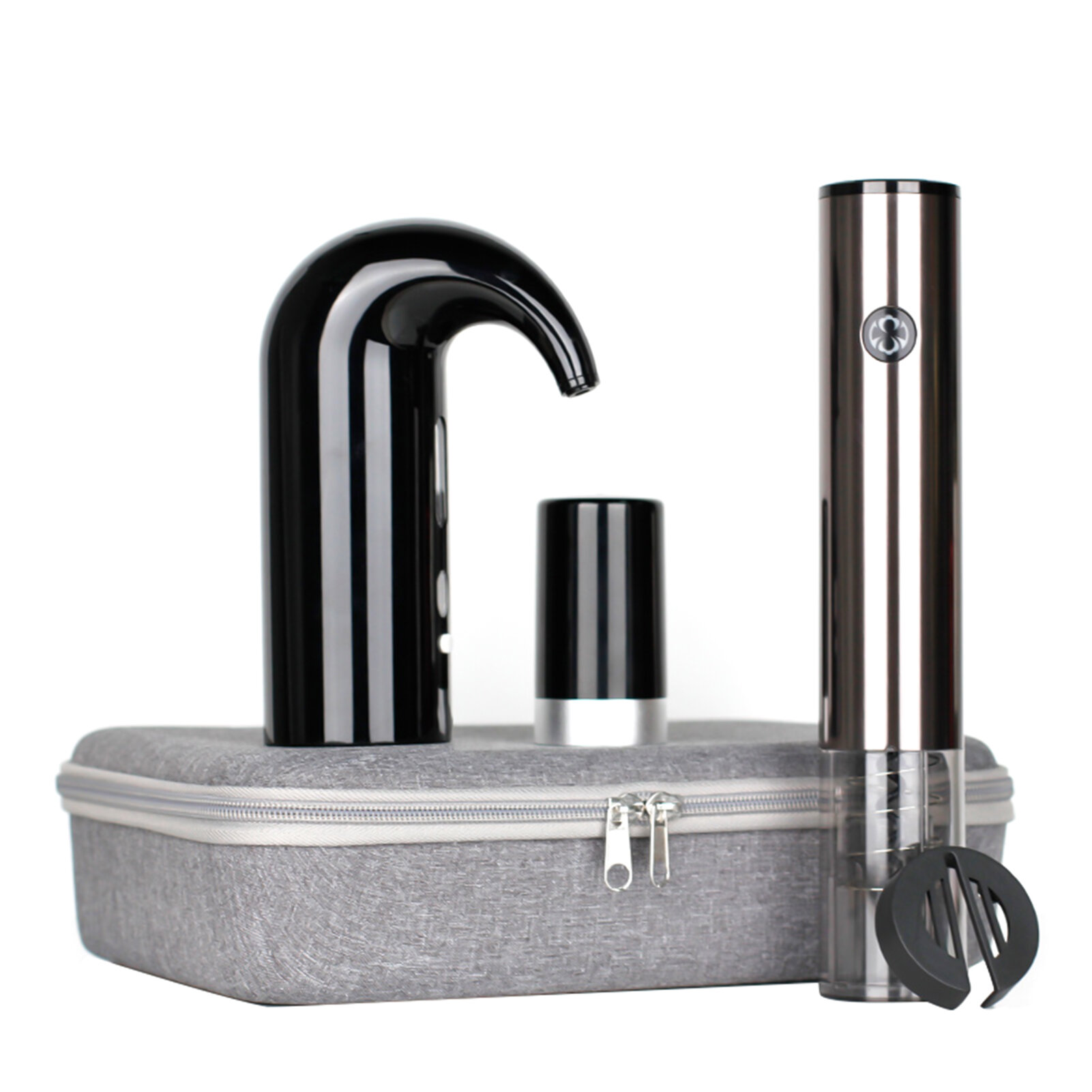 Подарочный набор вина с электрическим открытием для бутылок для вина + винный аэратор электрический винный графин и дозатор + вакуумный винный стопор + резак с фольгой + коробка для хранения на молнии