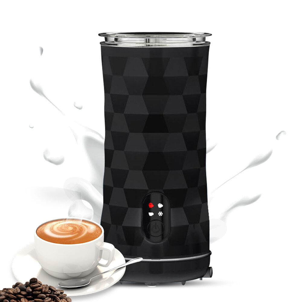 Электрический вспениватель молока 4-в-1 400 Вт, автоматический пенообразователь для приготовления горячей и холодной пены и подогреватель молока для латте / капучино / макиато