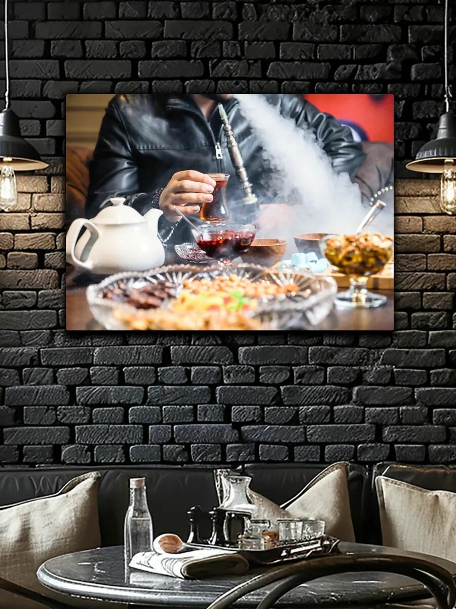 Картина на стену "Кальян бар", 70х50 см