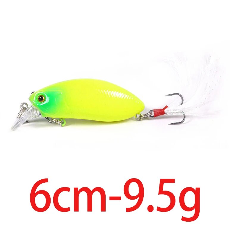 Воблер Hengjia 6 см, 9.5 г, зеленый, CB039-5-1PC