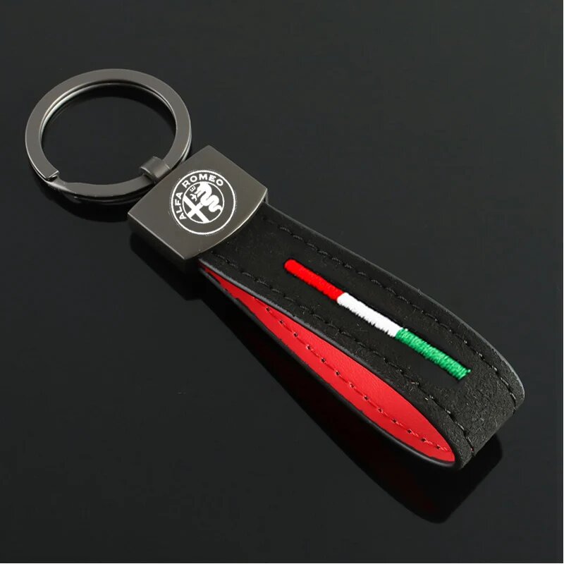 1 шт. роскошные кожаные автомобильные значки для ключей с логотипом Alfa Romeo 159 Giulietta Giulia GT 156 Mito Stelvio, брелки для ключей, аксессуары