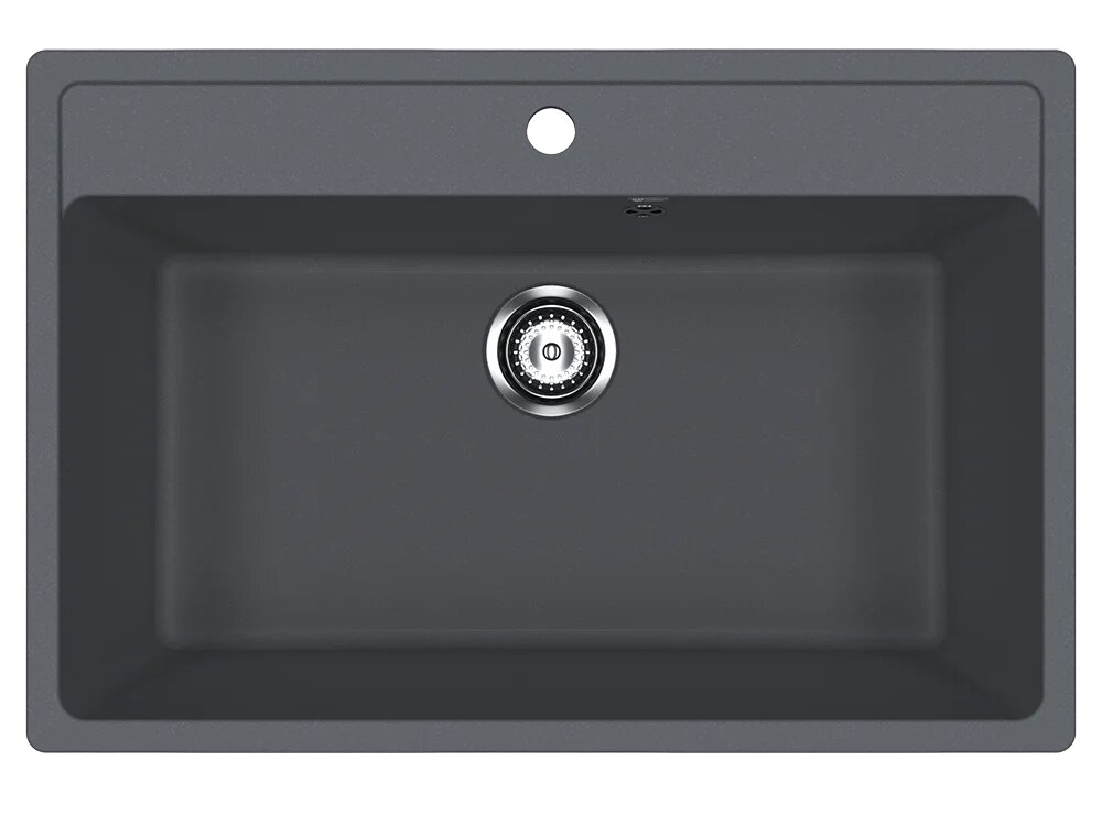 Мойка кухонная Ulgran U-600 -343 мраморная, 51x76, прямоугольная, мойка для кухни, черная, серая, матовая