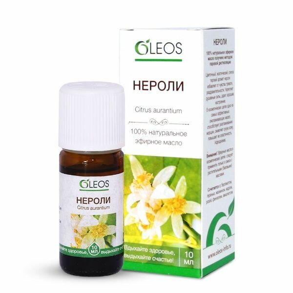 Эфирное масло Oleos "Нероли", 100% натуральное, 10 мл