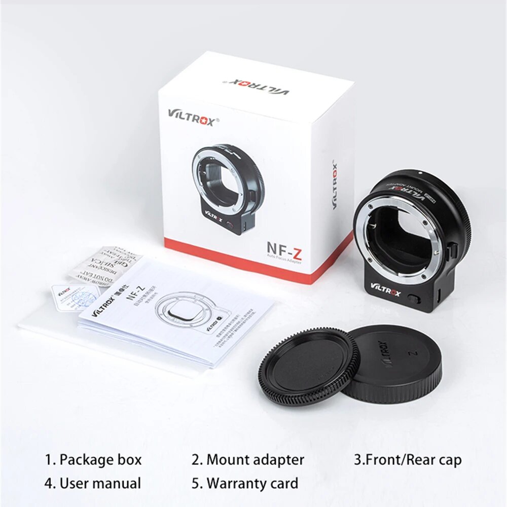 Адаптер VILTROX NF-Z для объективов Nikon F к камерам Nikon Z
