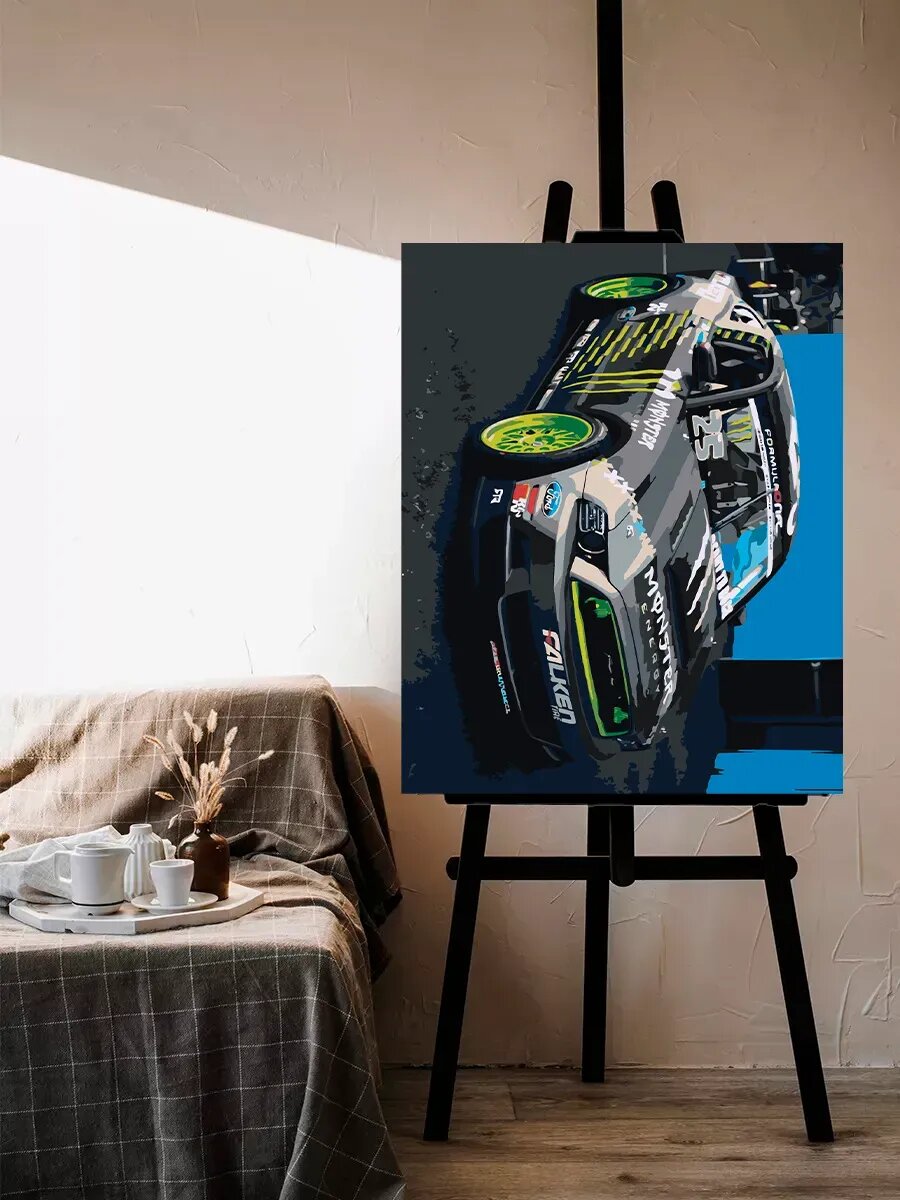 Картина по номерам Кен Блок Форд Ралли Машина