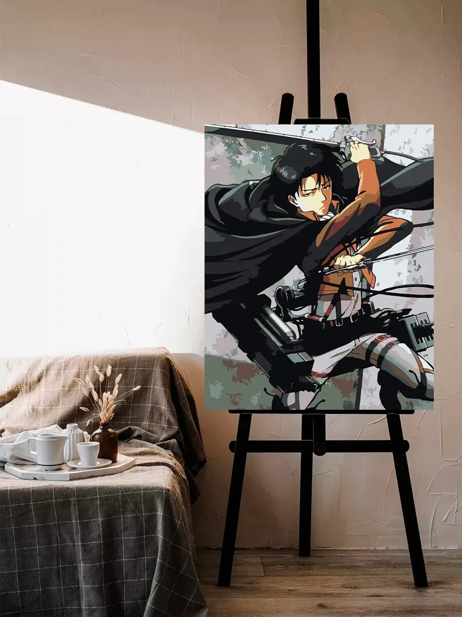 Картина по номерам Атака Титанов Аниме Леви Аккерман