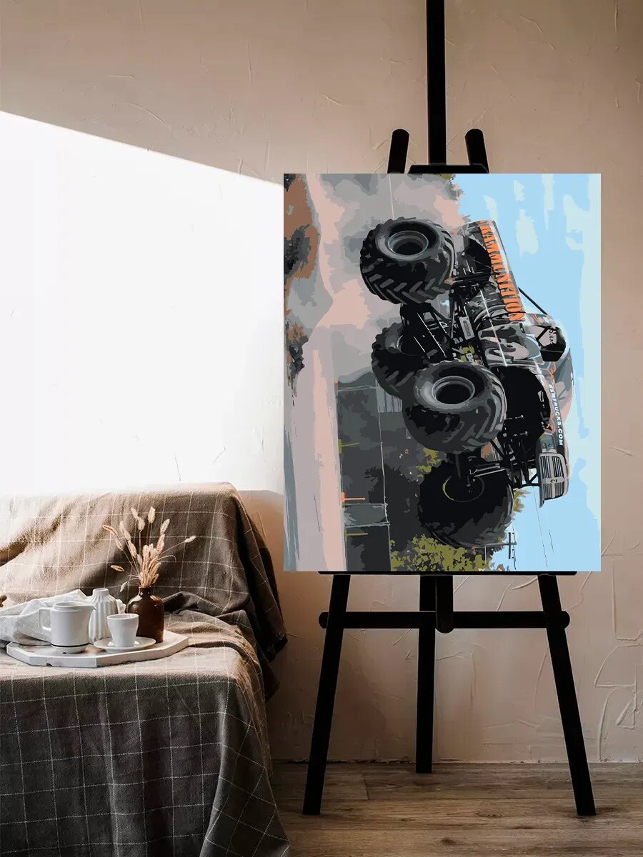 Картина по номерам Монстр-траки Monster Trucks Машина