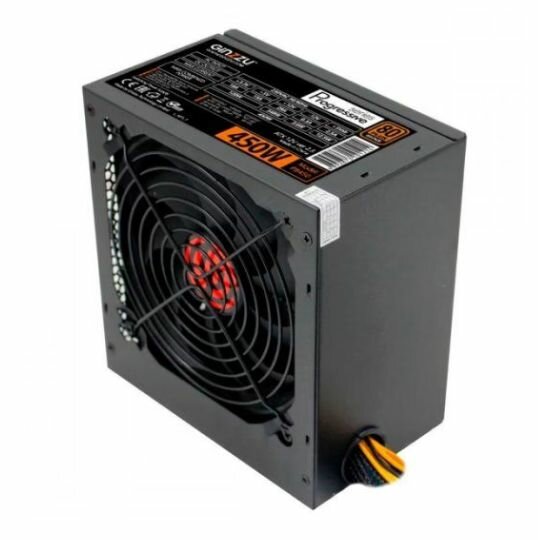 Блок питания Ginzzu PB450 (PB450 80 PLUS) черный - ATX 20+4 пин, 4 pin + 4 pin CPU, 6 SATA, 1 x 6+2 pin PCI-E