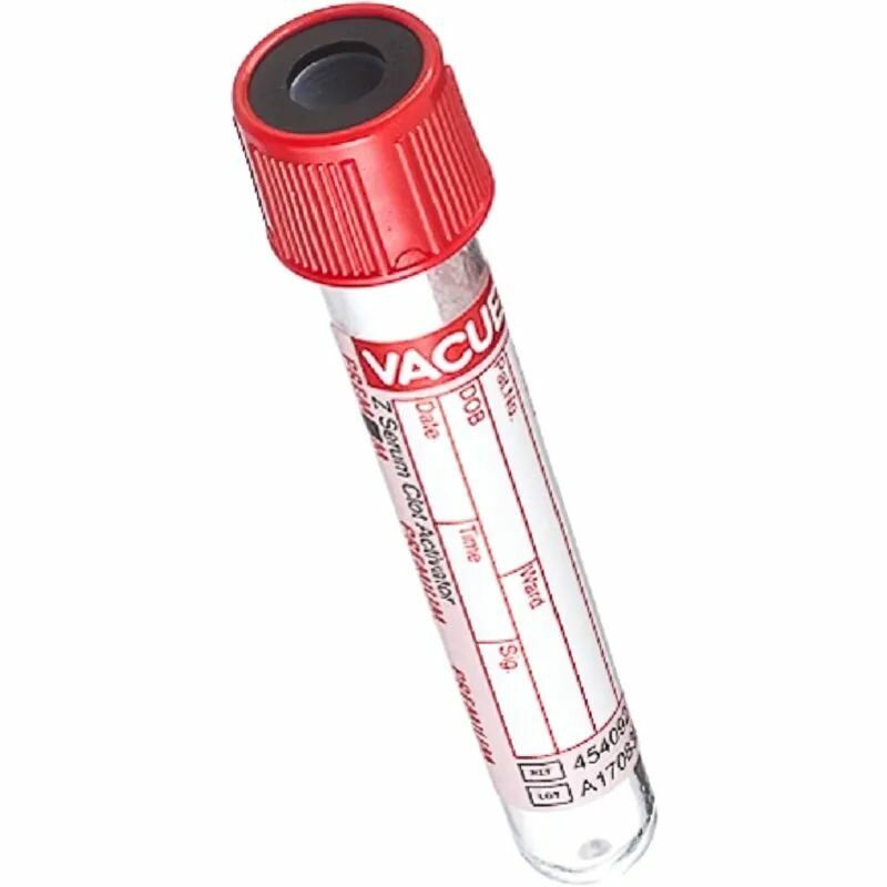 Вакуумные пробирки с акт-ром свертывания 4 мл VACUETTE 454092 50шт/уп
