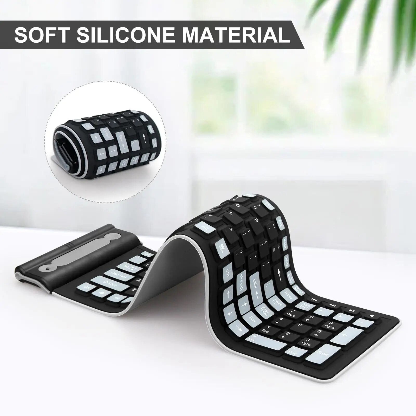 Wireless Silicone Foldable Keyboard — фото 1