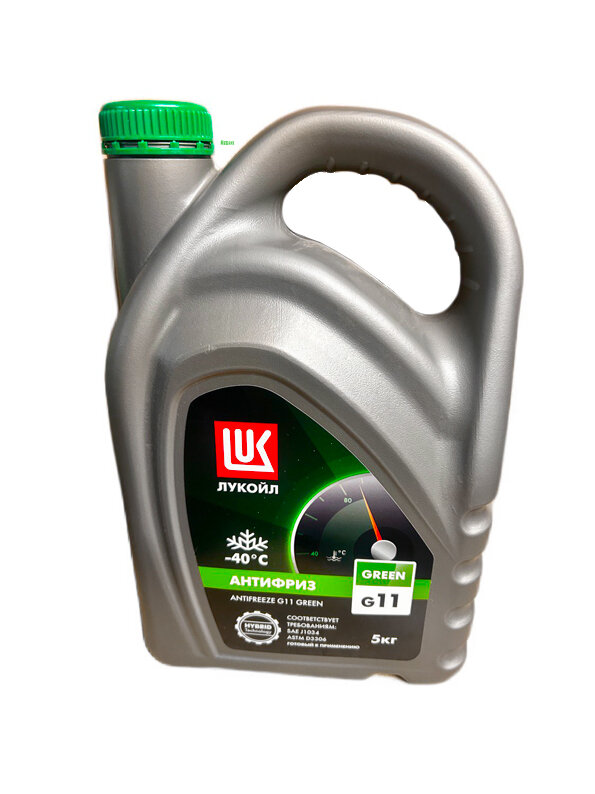 LUKOIL 227386 Антифриз готовый раствор зеленый -40 G11 Green, 5кг