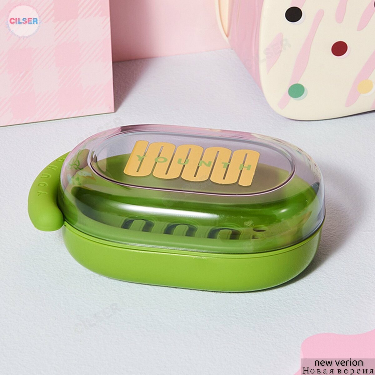 Портативная сливная мыльница для путешествий с крышкой