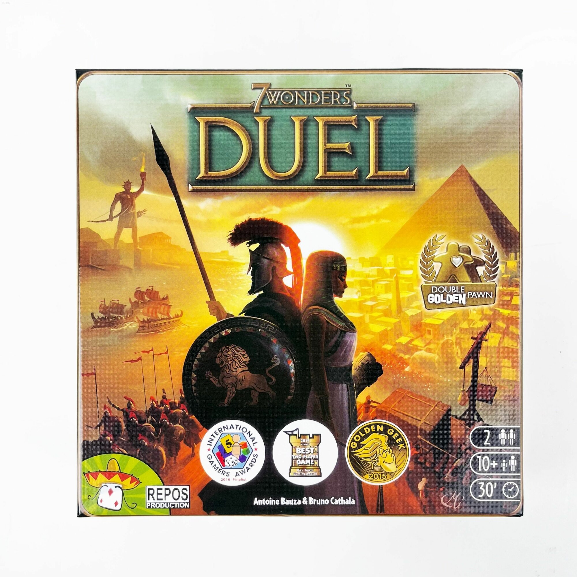 Настольная игра Стиль Жизни "7 Чудес: Дуэль" (7 Wonders: Duel), базовая игра для детей от 10 лет и взрослых, динамичная стратегия для двоих, отличный подарок