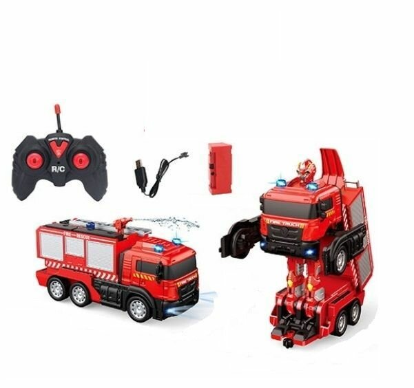 Робот-машина Пожарная, на радиоуправлении, свет, звук, спрей