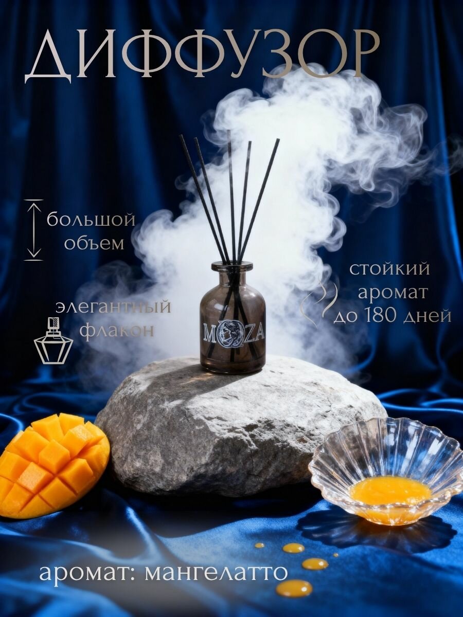Диффузор "Манго", парфюмированный, стойкий аромат, с палочками