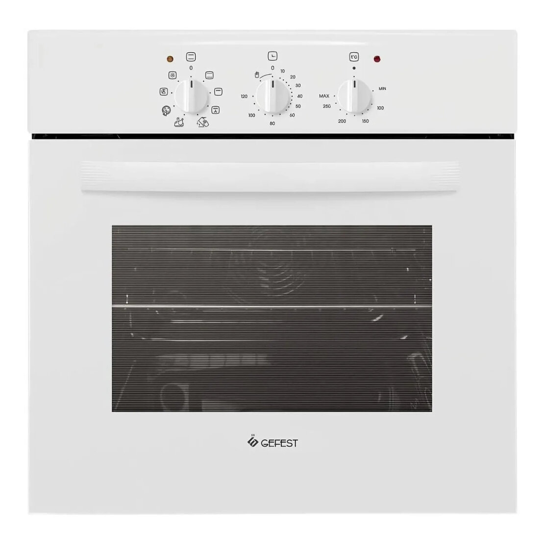Встраиваемый духовой шкаф GEFEST ДА 602-01, электрический, 55 л, 2.06 кВт, гриль, конвекция, белый