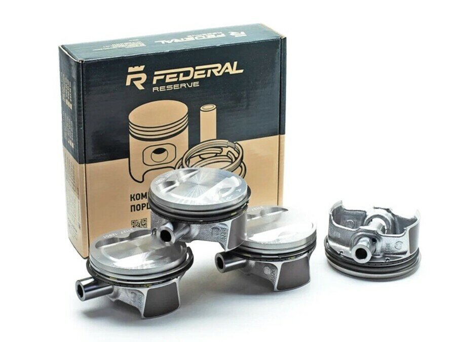 Поршневая группа ВАЗ 21126, 21127 82.5 A ДЗВ (Federal Reserve) "безвтыковая" (поршни, кольца, пальцы) (артикул 21127.100401557.01)