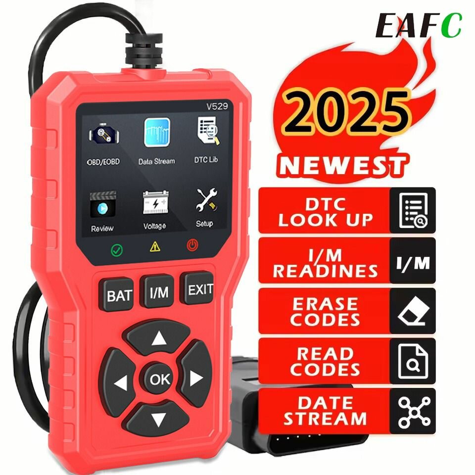 Автосканер для диагностики автомобилей OBD2 сканер, универсальный (35 кодов, 10 языков)