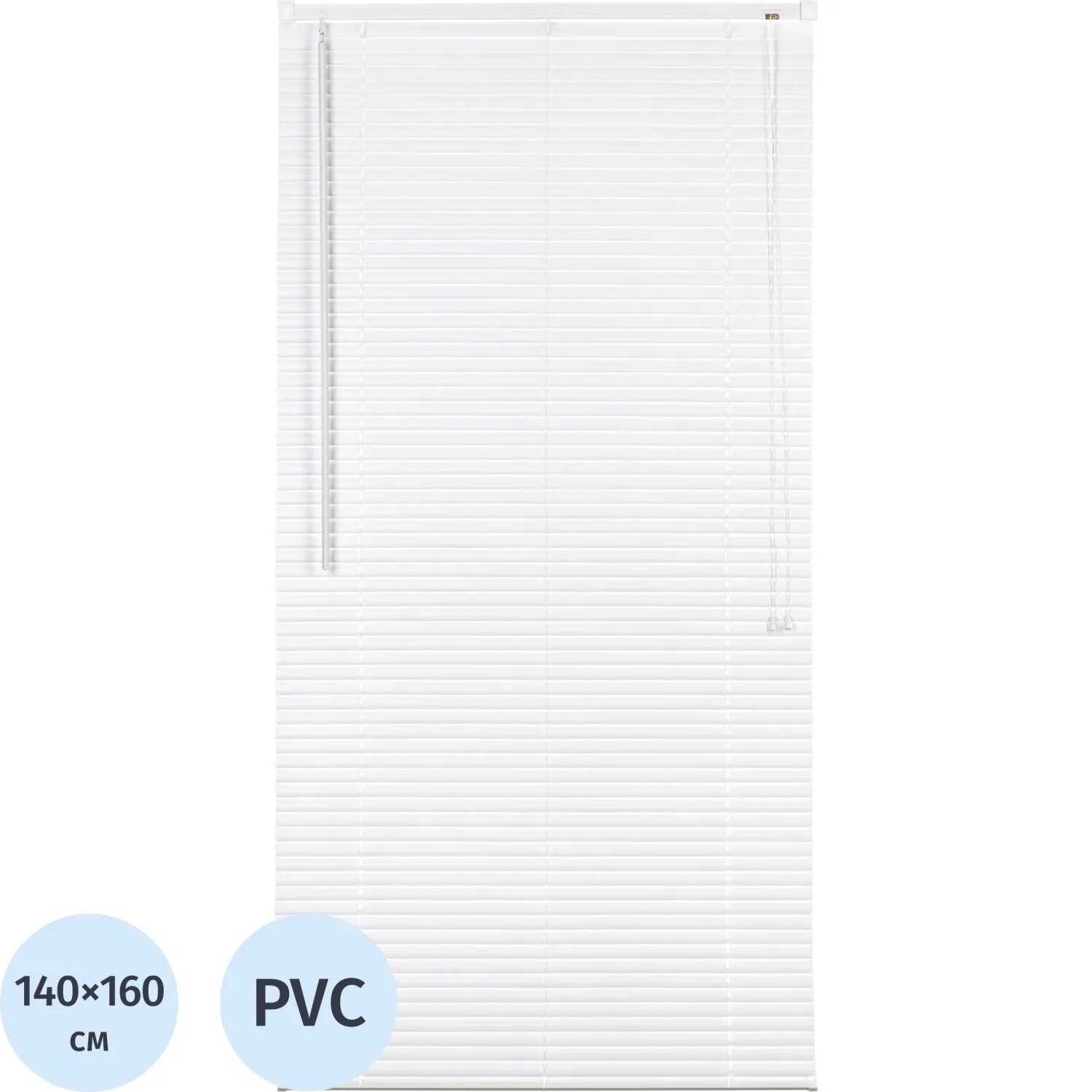 Жалюзи Комус Мебель ПВХ 140x160см, белые