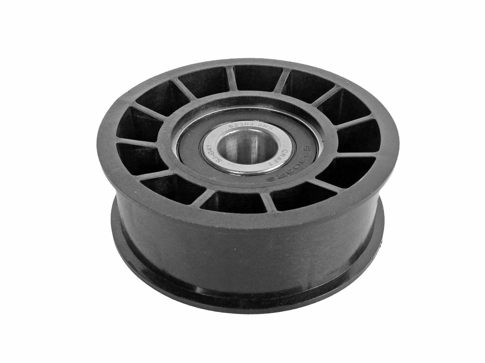 Ролик направляющий ремня генератора КАМАЗ в сборе (пластик, с бортиком) КМД