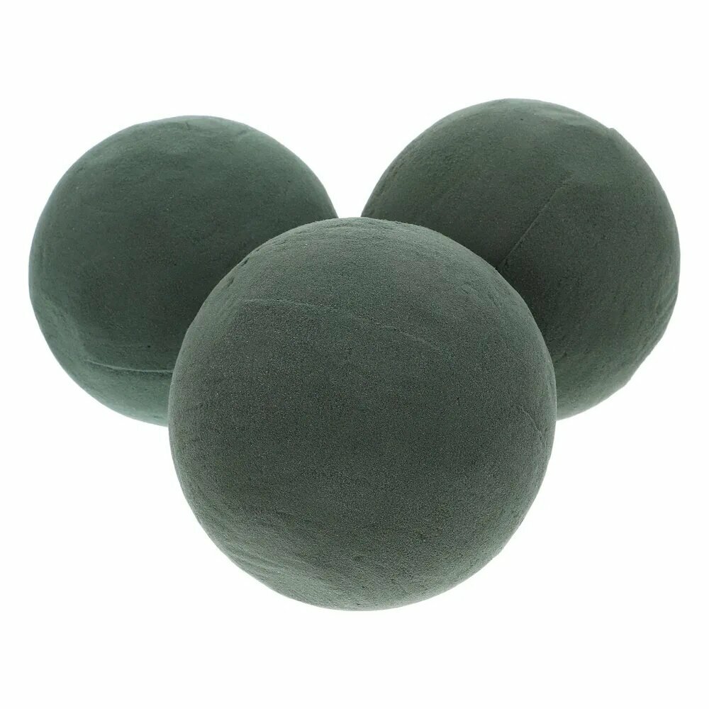 Зеленые флористические губки из фенольной смолы для хранения и декорирования цветов в наборе 3 шт