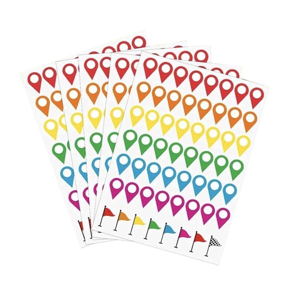 Наклейки-указатели для карт, 280 шт
