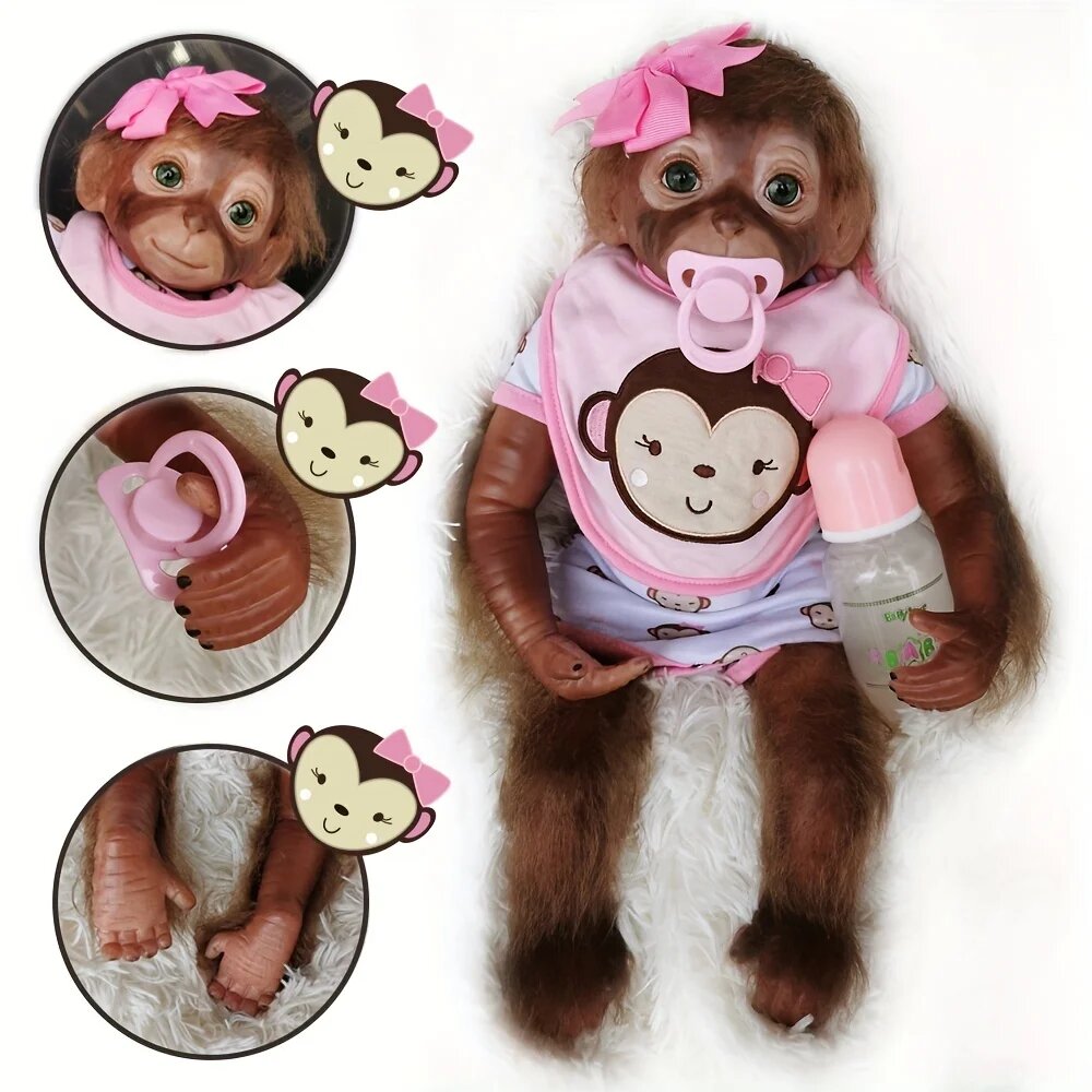 AnjoDoll Monkey Bebe Reborn кукла 20 дюймов
