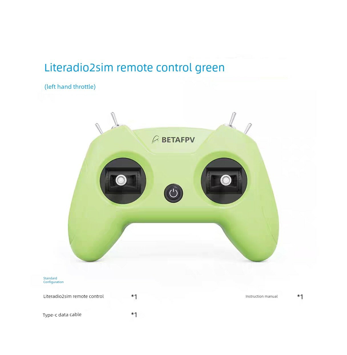 Радиоуправление BETAFPV LiteRadio 2 SIM для авиамоделей, контроллер-симулятор для дронов DJI Phoenix RC8 зеленые