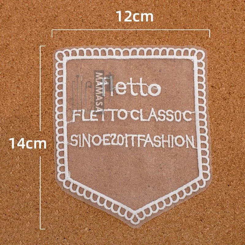 Вышитые сетчатые карманы с кружевными наклейками SilkSouth 1