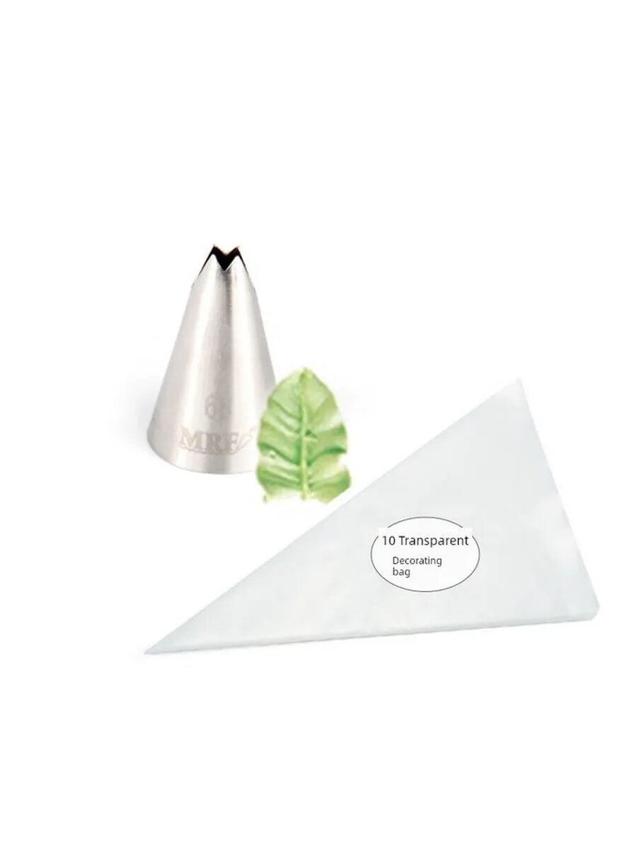 Насадка лист с мешком для крема, силикон, 30 см