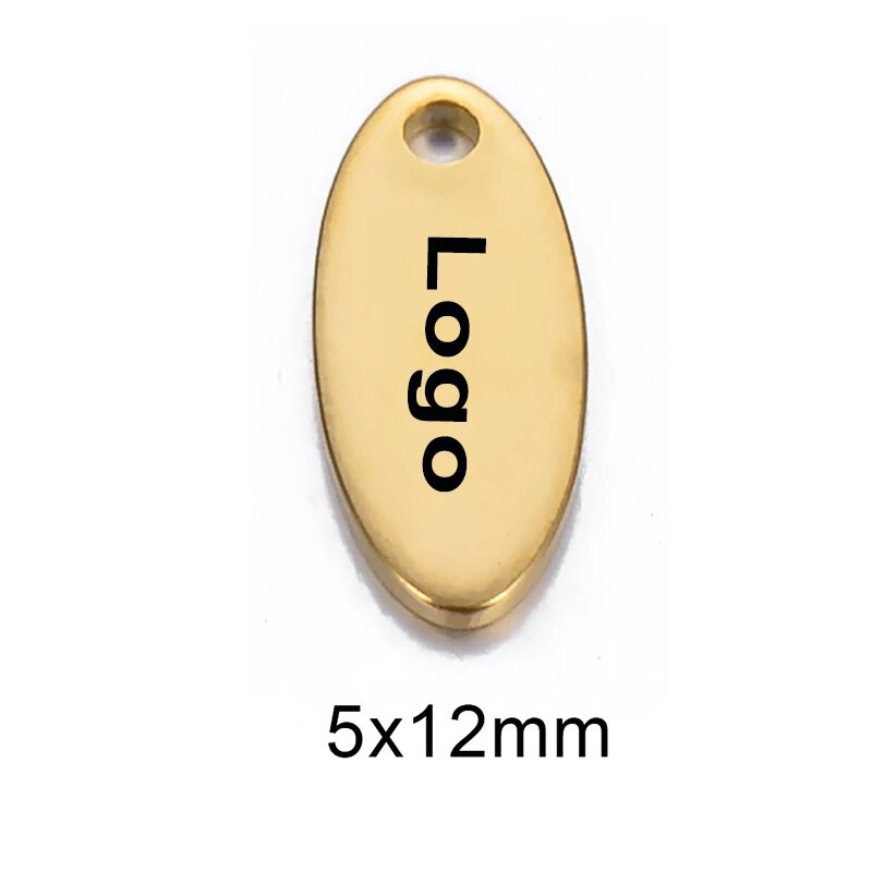 Бирка для ключей 5x12 gold, односторонняя гравировка