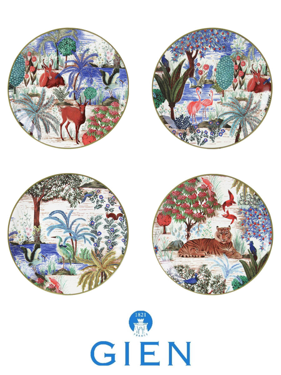 Набор тарелок пирожковых Gien Le Jardin Du Palais 16,5см, 4шт