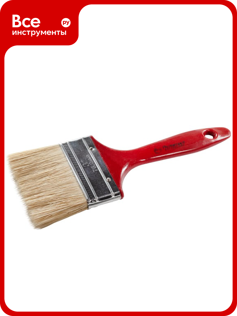 Кисть-флейц Политех Мастер светлая щетина 3" 75 мм 1502030