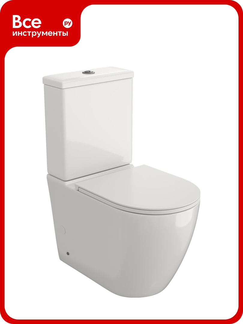 Унитаз напольный Teymi безободковый с быстросъемным сиденьем микролифт Lina R T40120 ЦБ-00284690