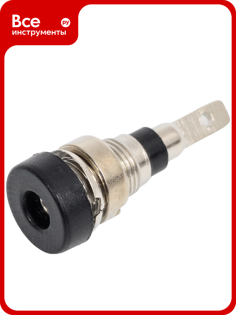 Гнездо Banana Pro Legend чёрный, на панель под пайку PL2470