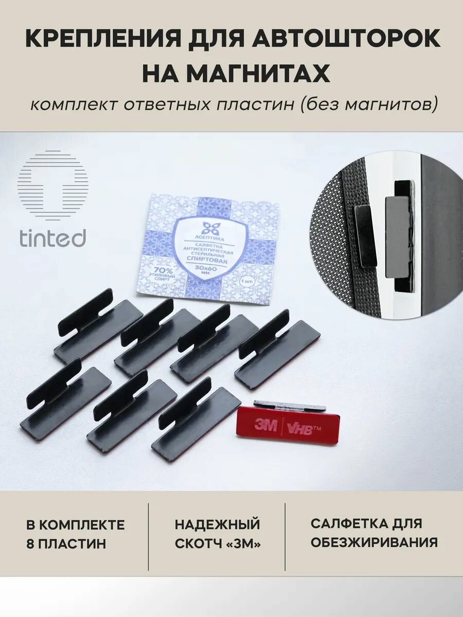 Крепления для установки каркасных автошторок на магнитах