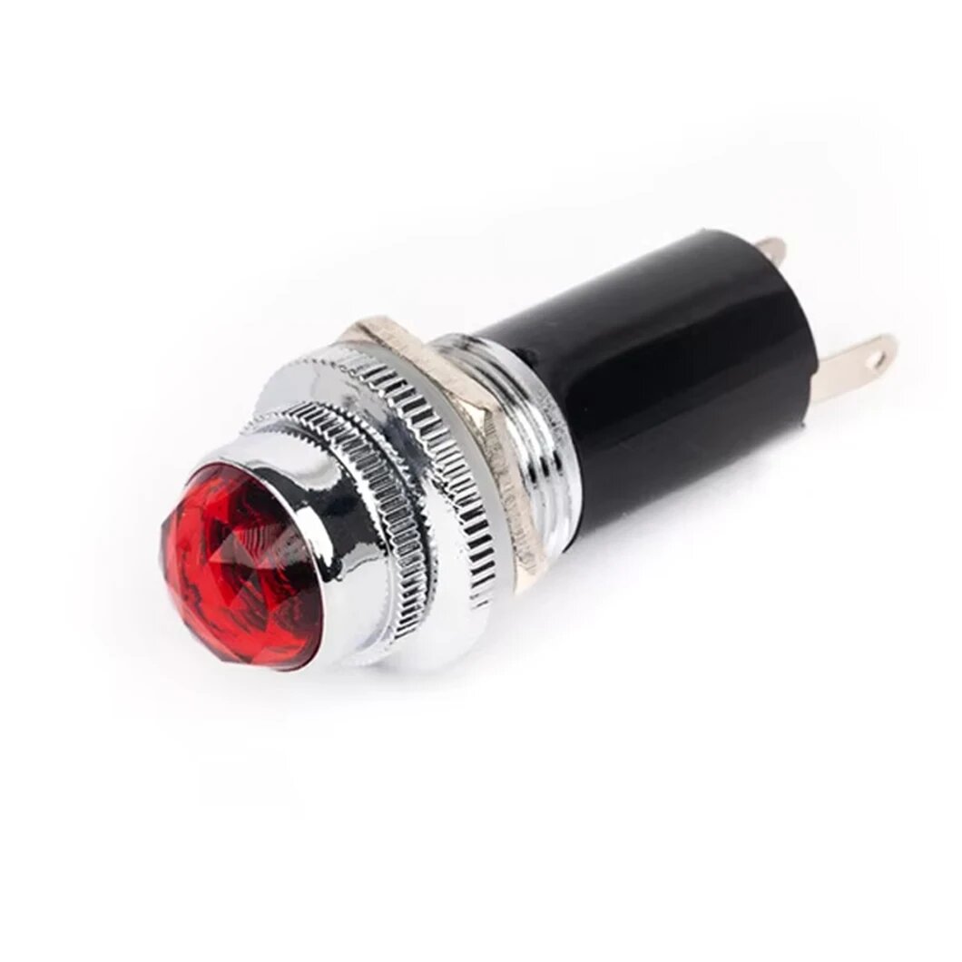 Индикаторная лампа 16 мм, красный, 12V