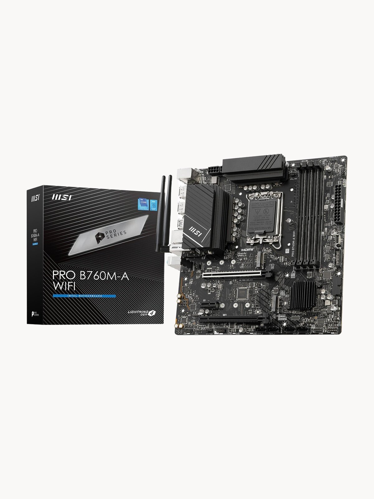 Материнская плата MSI PRO B760M-A WIFI (LGA1700, mATX)