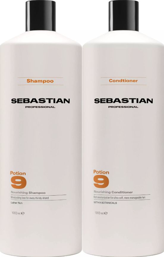 SEBASTIAN PROFESSIONAL Potion 9 питательный шампунь 1000 мл и кондиционер 1000 мл