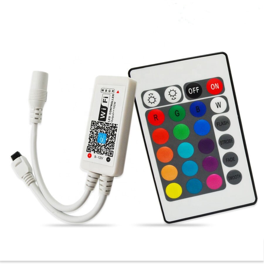 Mini Контроллер RGB инфракрасный с пультом, 5-24 Вт,2А (SBL-RGB-Mini)