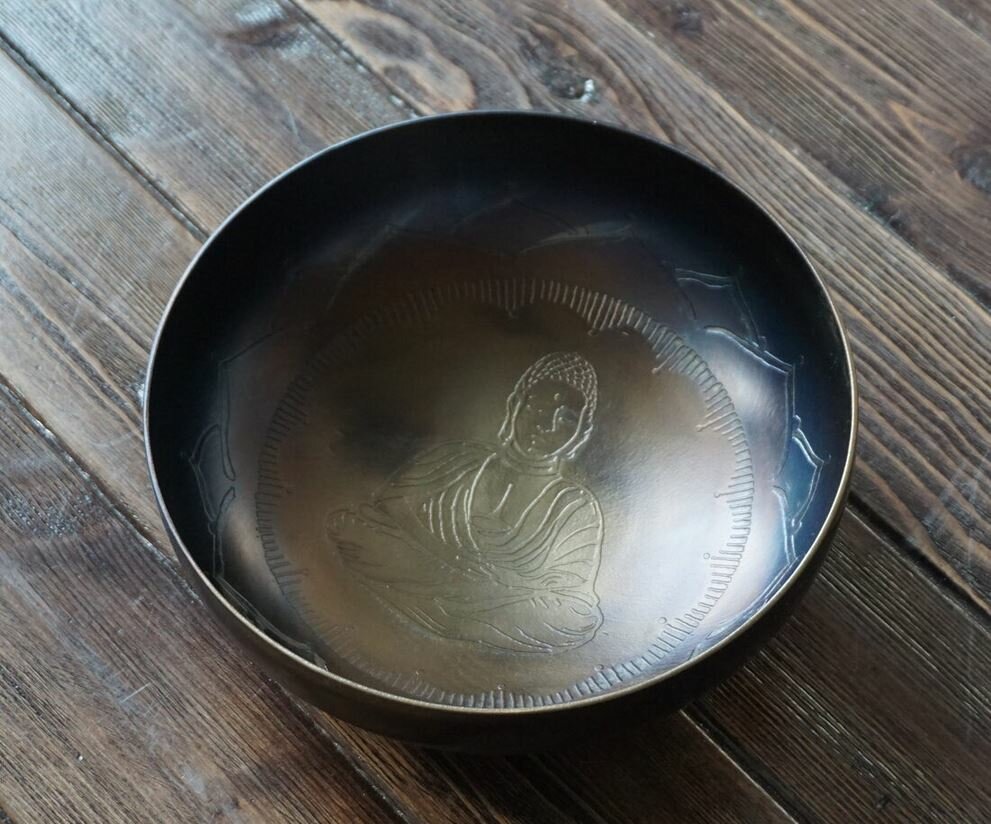 IN99PGB22 Поющая Чаша, 22см, гравировка Будда, INOY