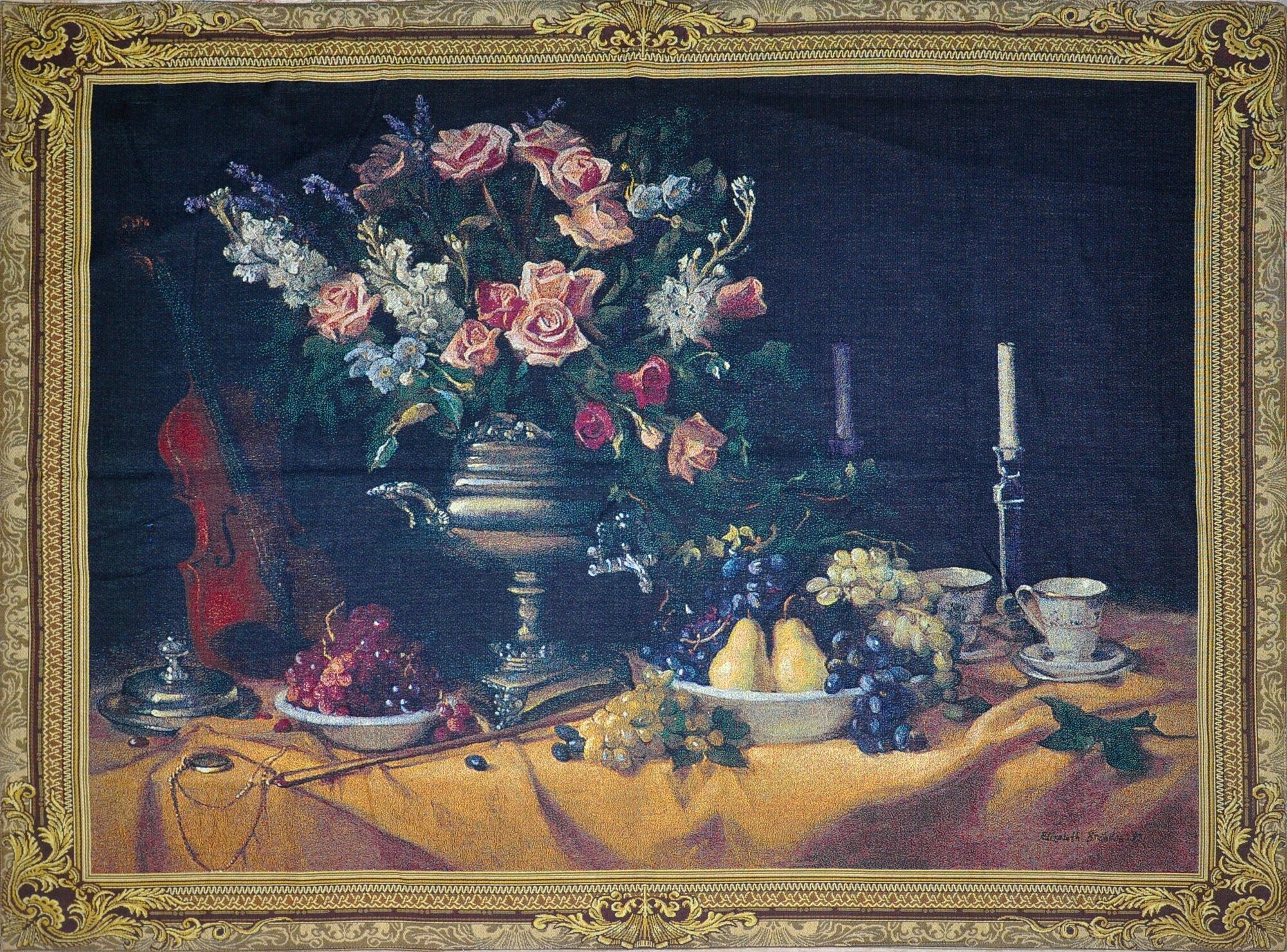 Гобеленовое панно "Натюрморт со скрипкой" 100х130